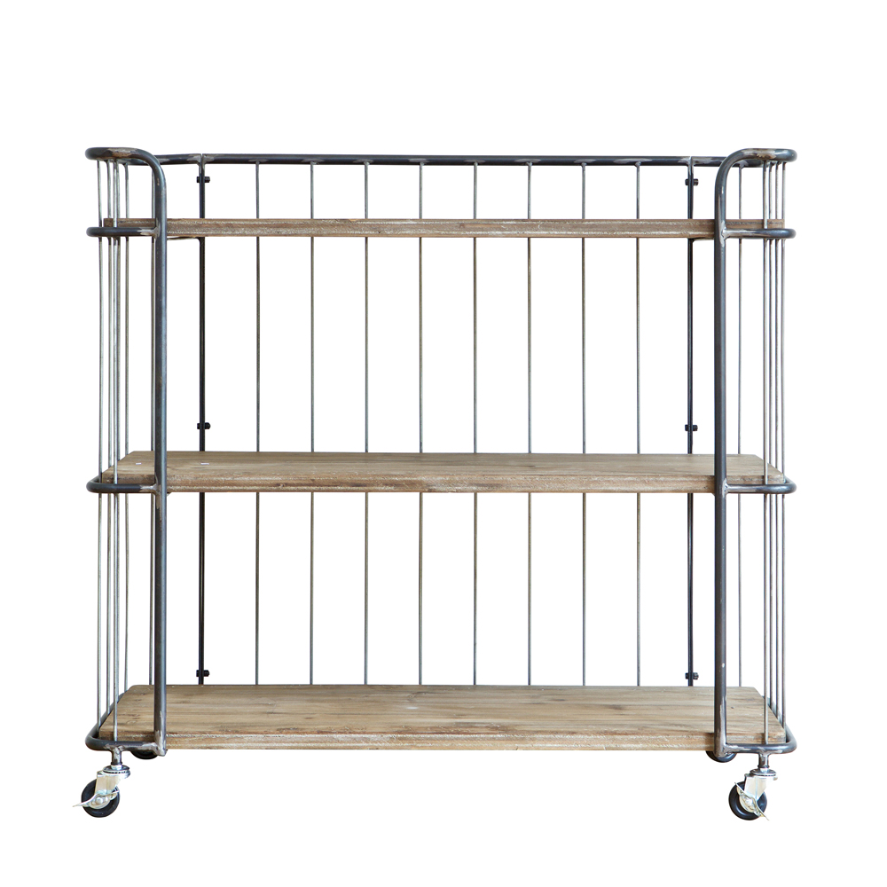 Kast trolley Medium GIRO - Silver - hout - B94 x D41 x H89 cm