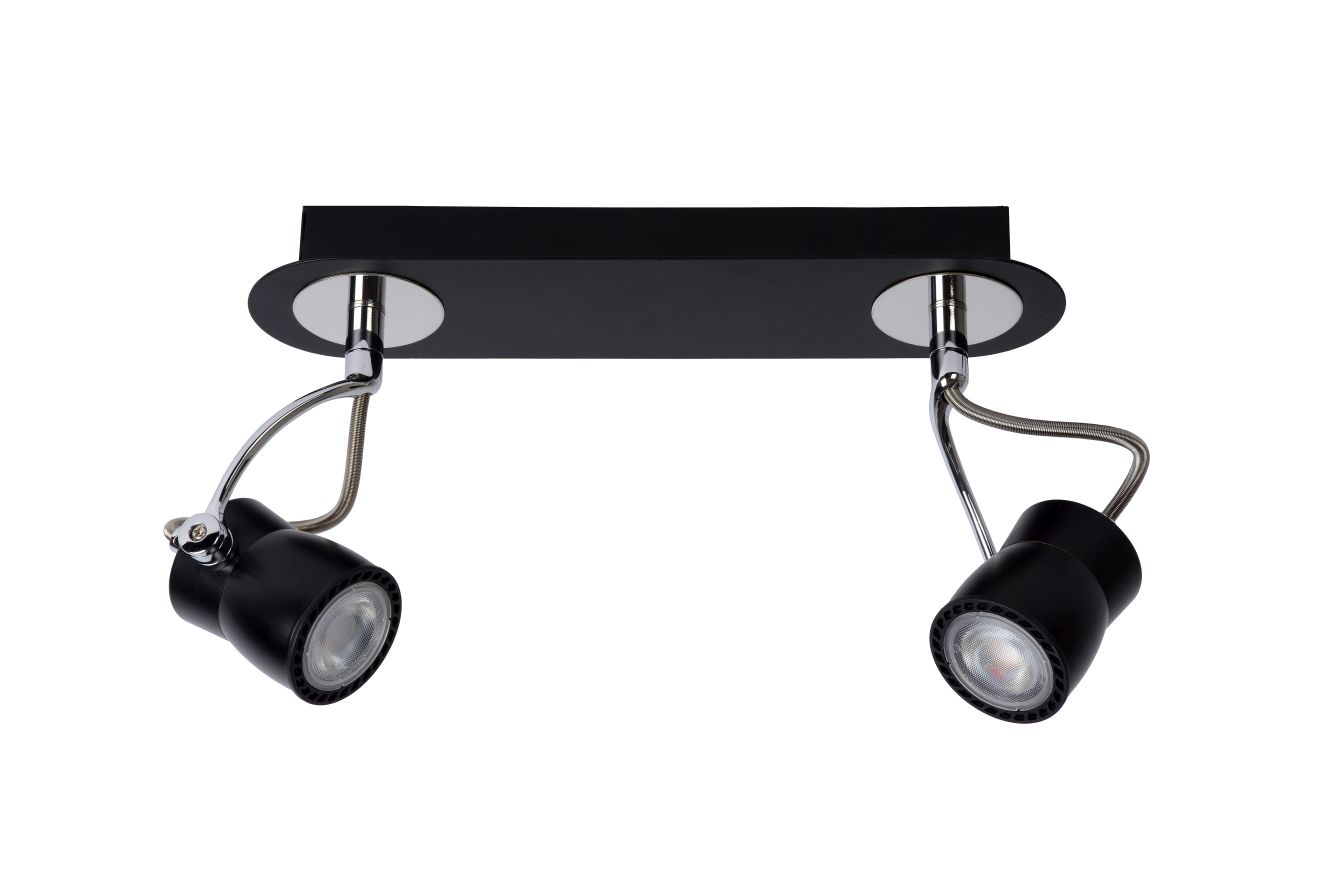 LUCIDE - Spot SAMBA - Zwart - zwart - B28/38 x D7/20 x H14/16,5 cm