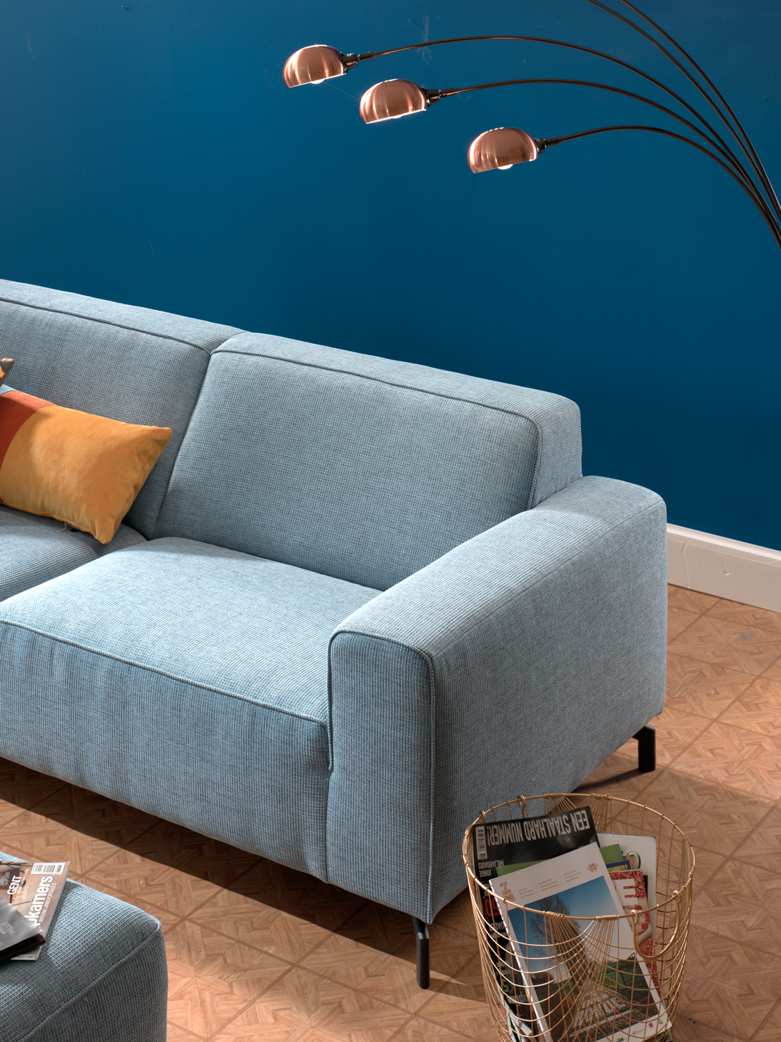 TOP blauwe zetel 2-zit modern