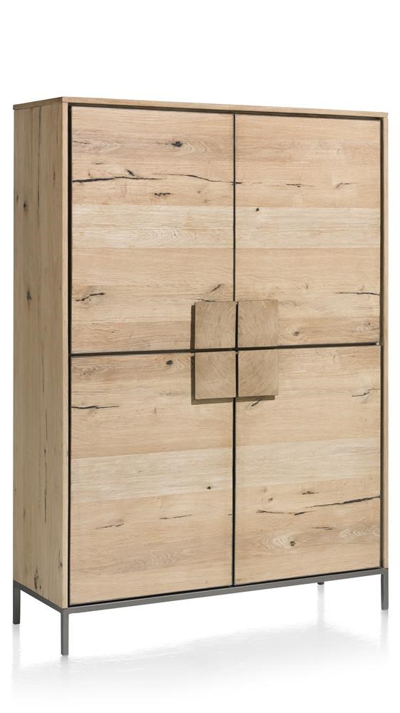 Xooon bergkast Faneur eiken hout B120 x D55 x H170 cm | DEBA Meubelen