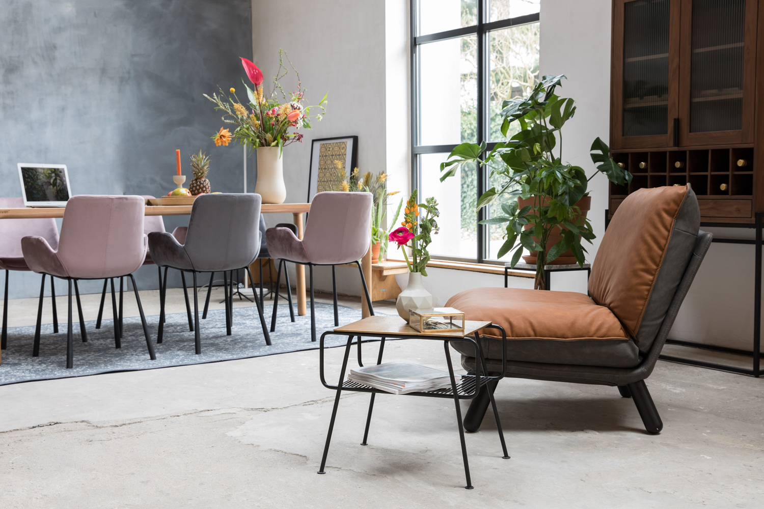 ZUIVER - Lounge Chair LAZY SACK - PU leather - bruin - B75 x D94 x H81 cm