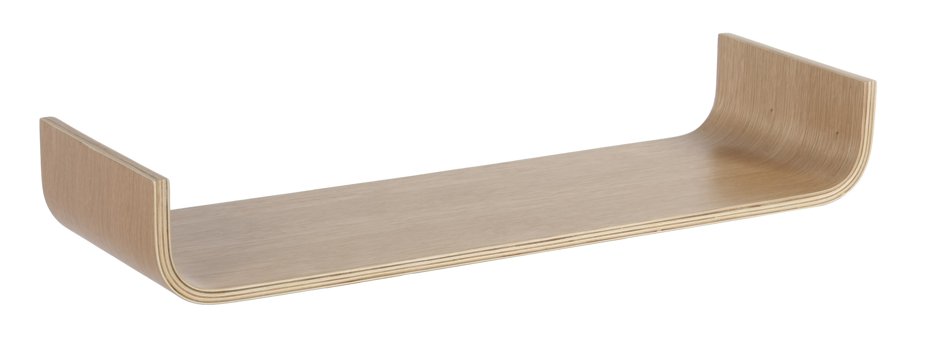 TENZO - Muurplank FLOWER WALLSHELF - Oakveneer - hout - b80 x d25 x h12 cm