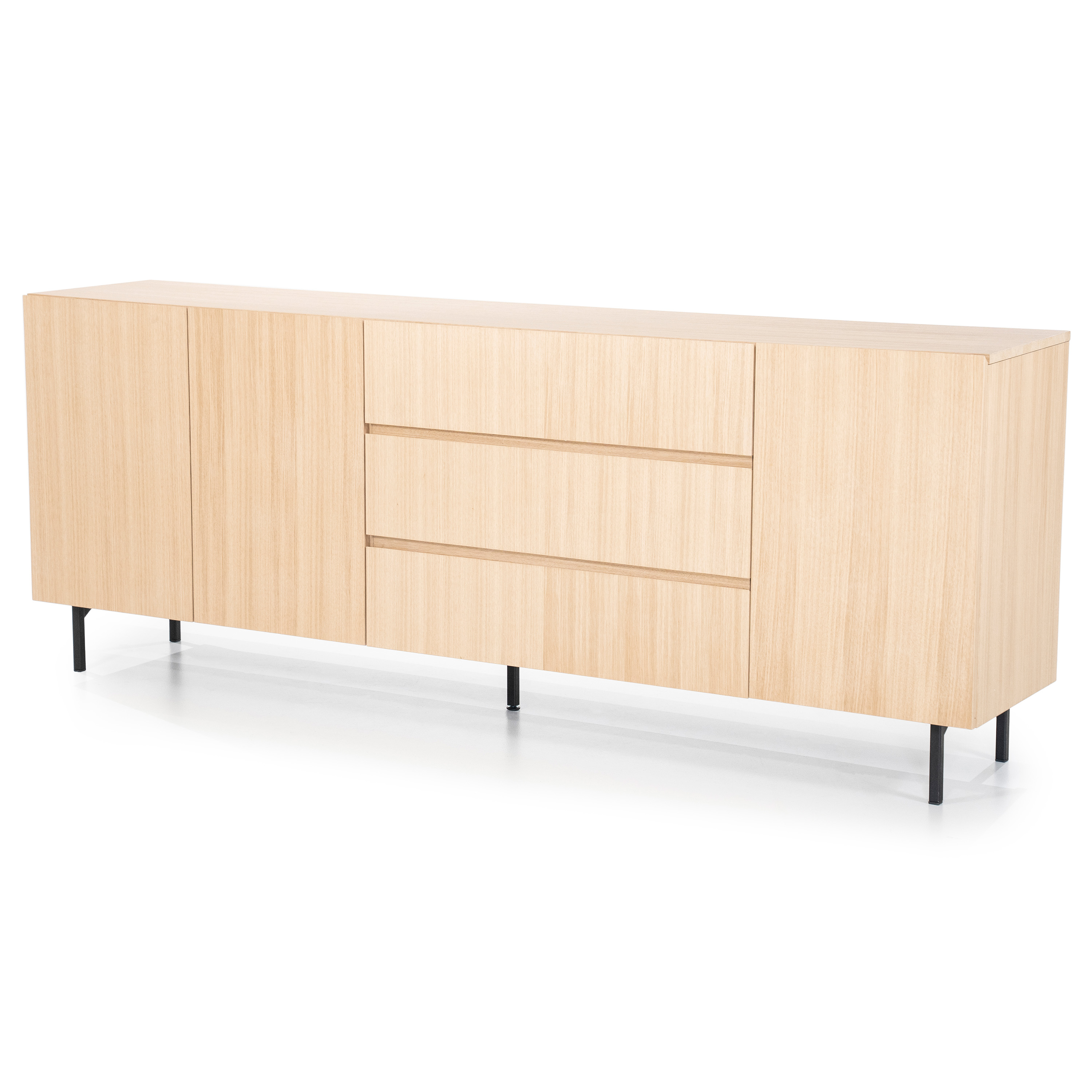 Eleonora Thomas dressoir eiken hout hout B210 x D42,5 x H80 cm | DEBA ...