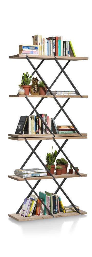 HENDERS & HAZEL - Kast open rek LEANDRA - hout - B85 cm x D30 x H90 cm