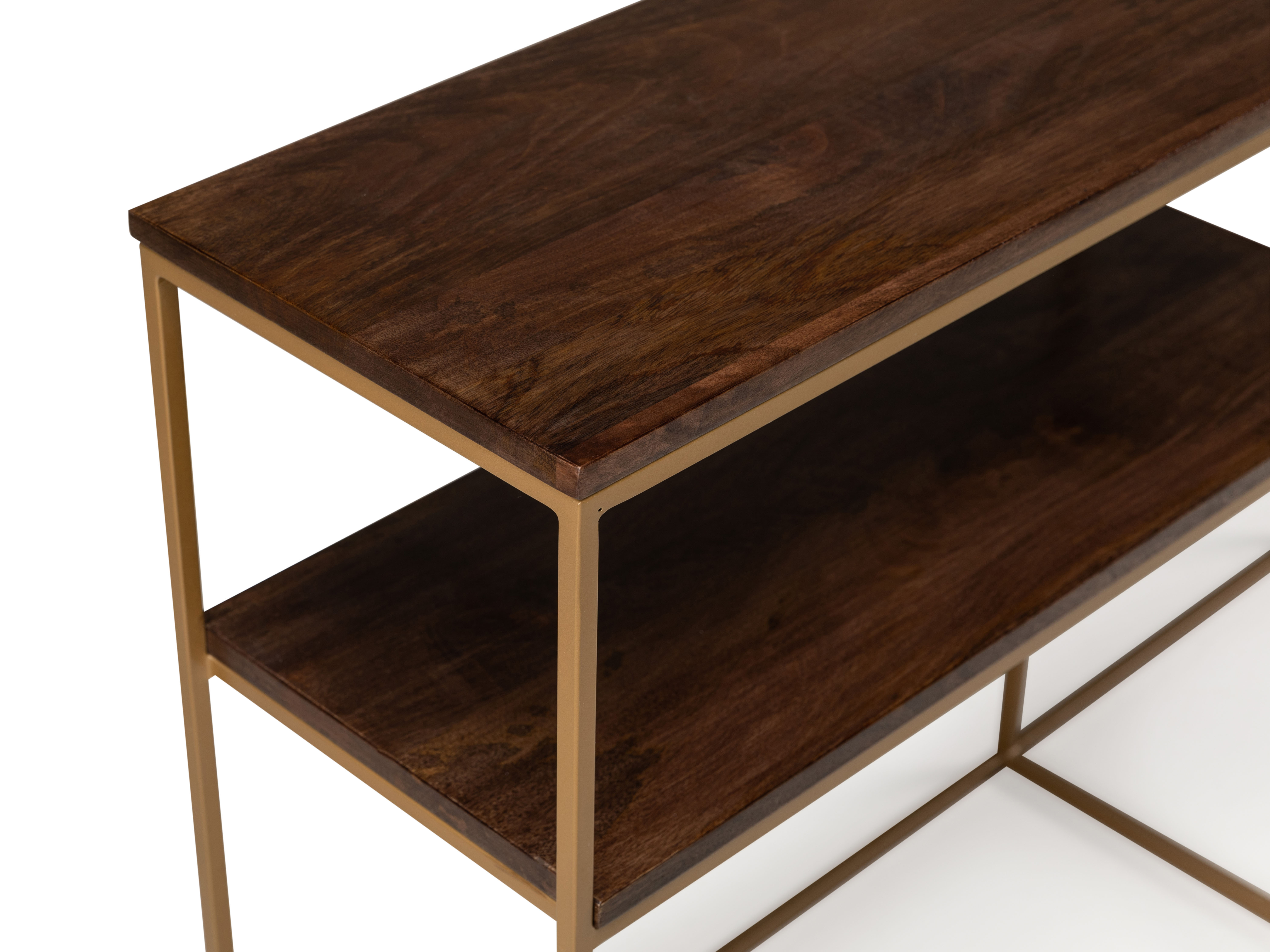 Jolipa muurtafel Rafi goud B114,1 x D28,5 x H73 cm | DEBA Meubelen