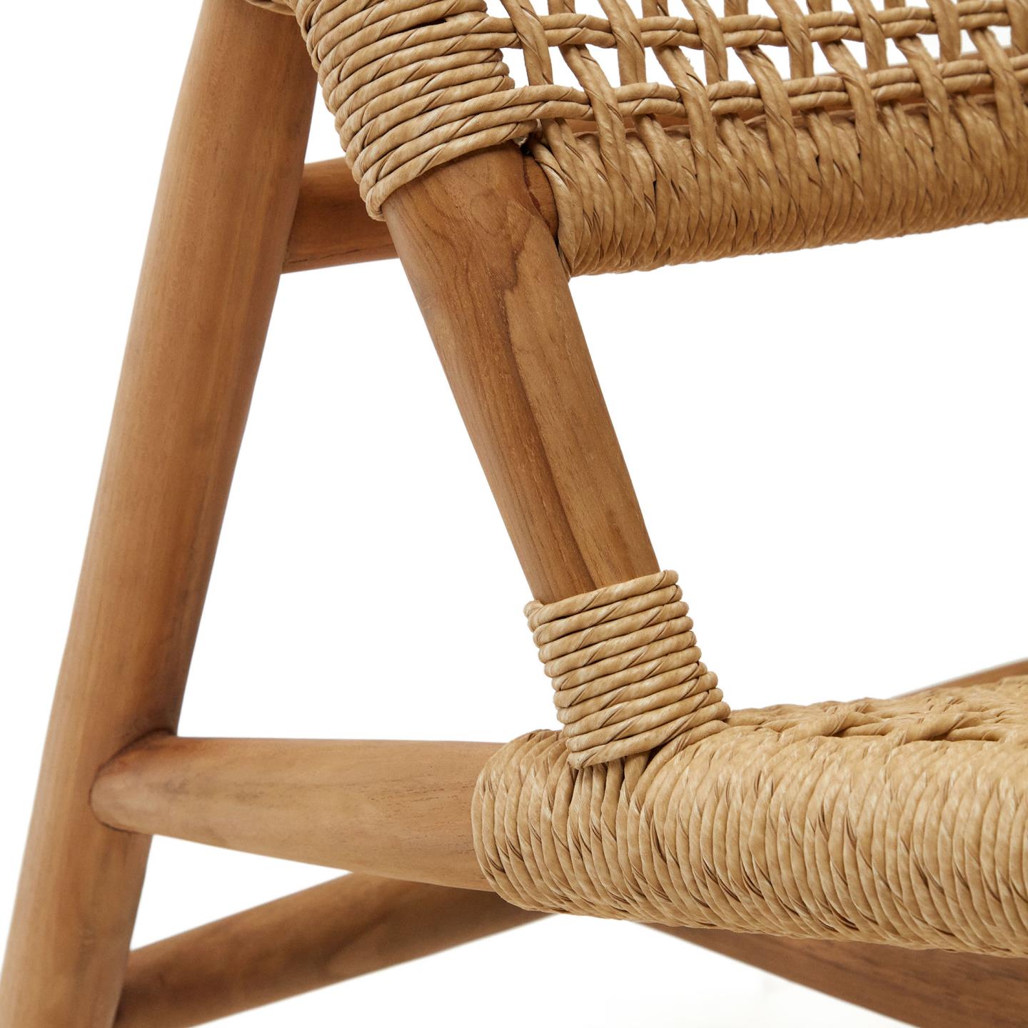 Kave Home Codolar fauteuil massief teakhout