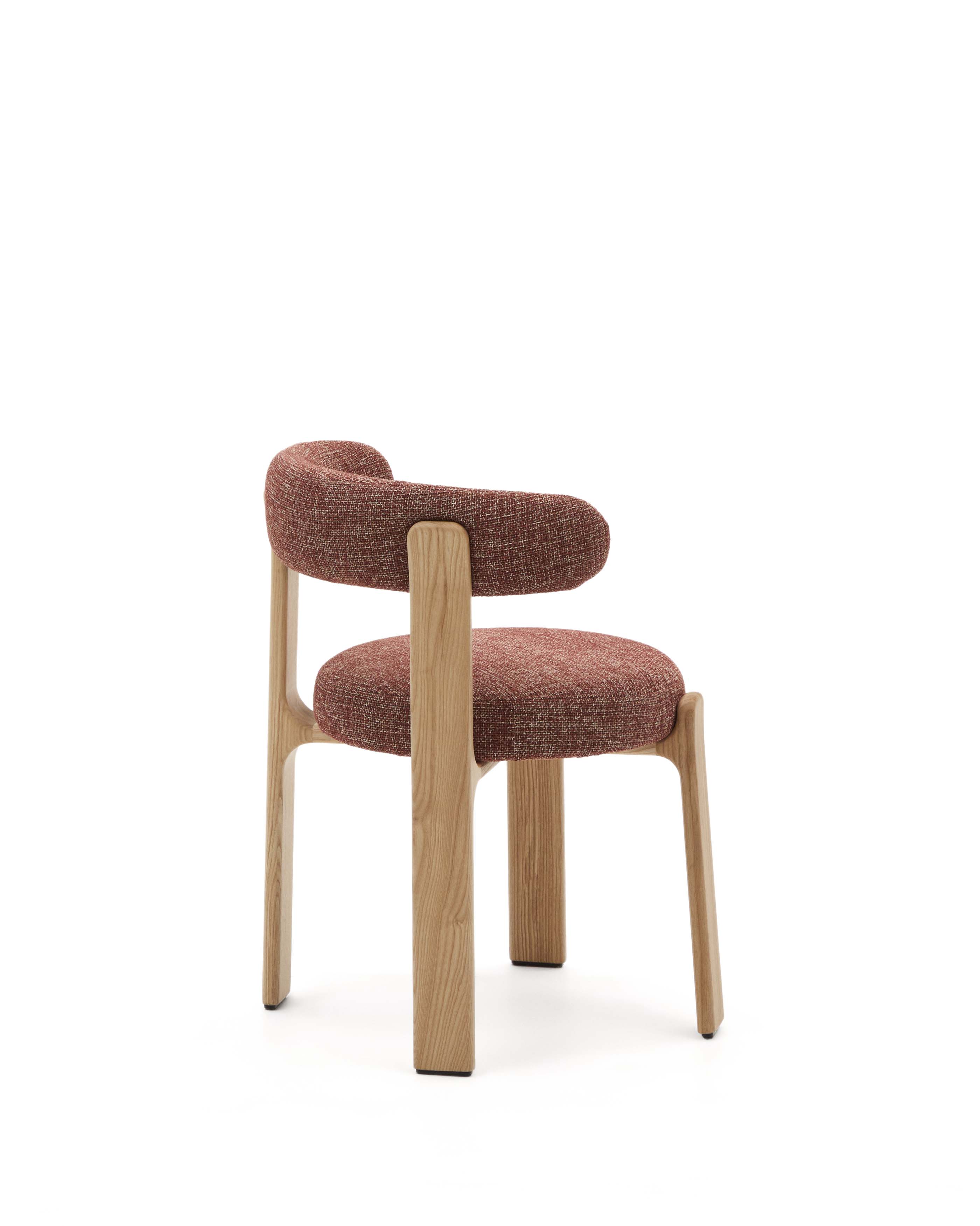 Kave Home Granite eetkamerstoel 4 poten terracotta stof hout