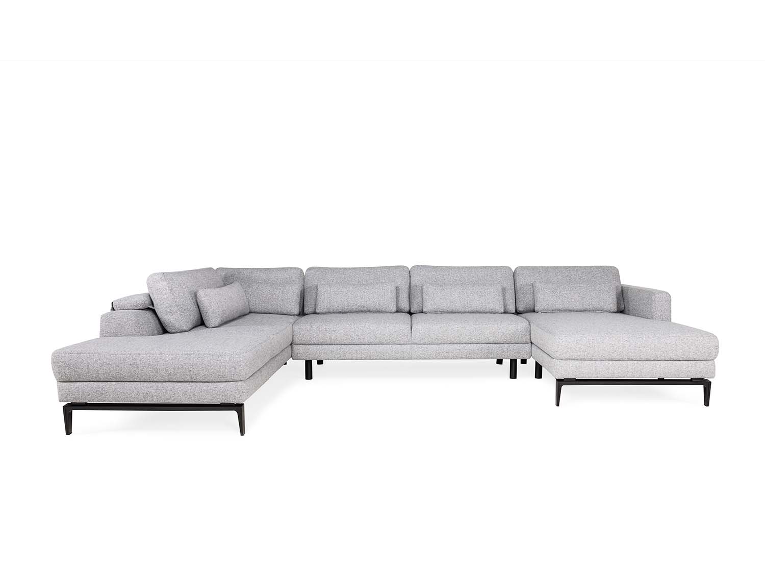 Recor Santino hoeksalon hoekzetel dixon grijs u-zetel stof