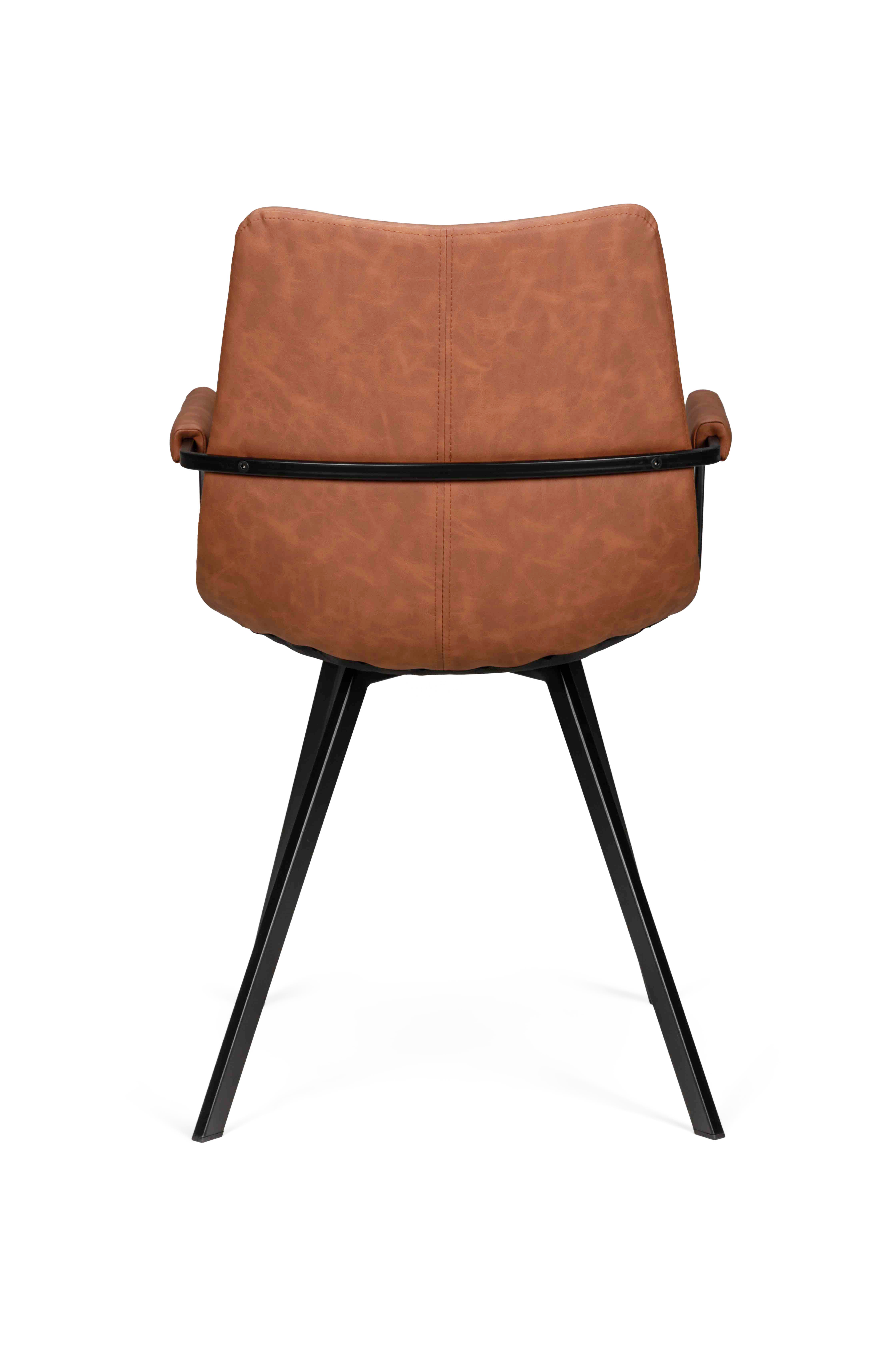 Industriële stoel Jorrick chocolat bruin