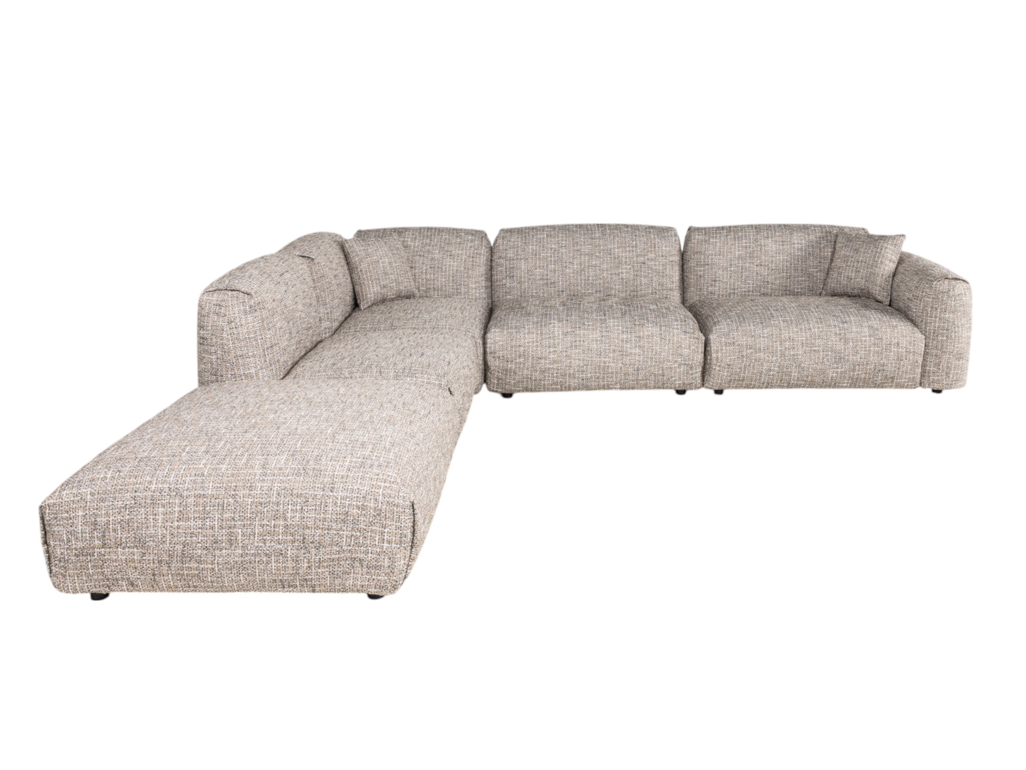 Richter Young Design Vento hoekzetel stof beige houten poten