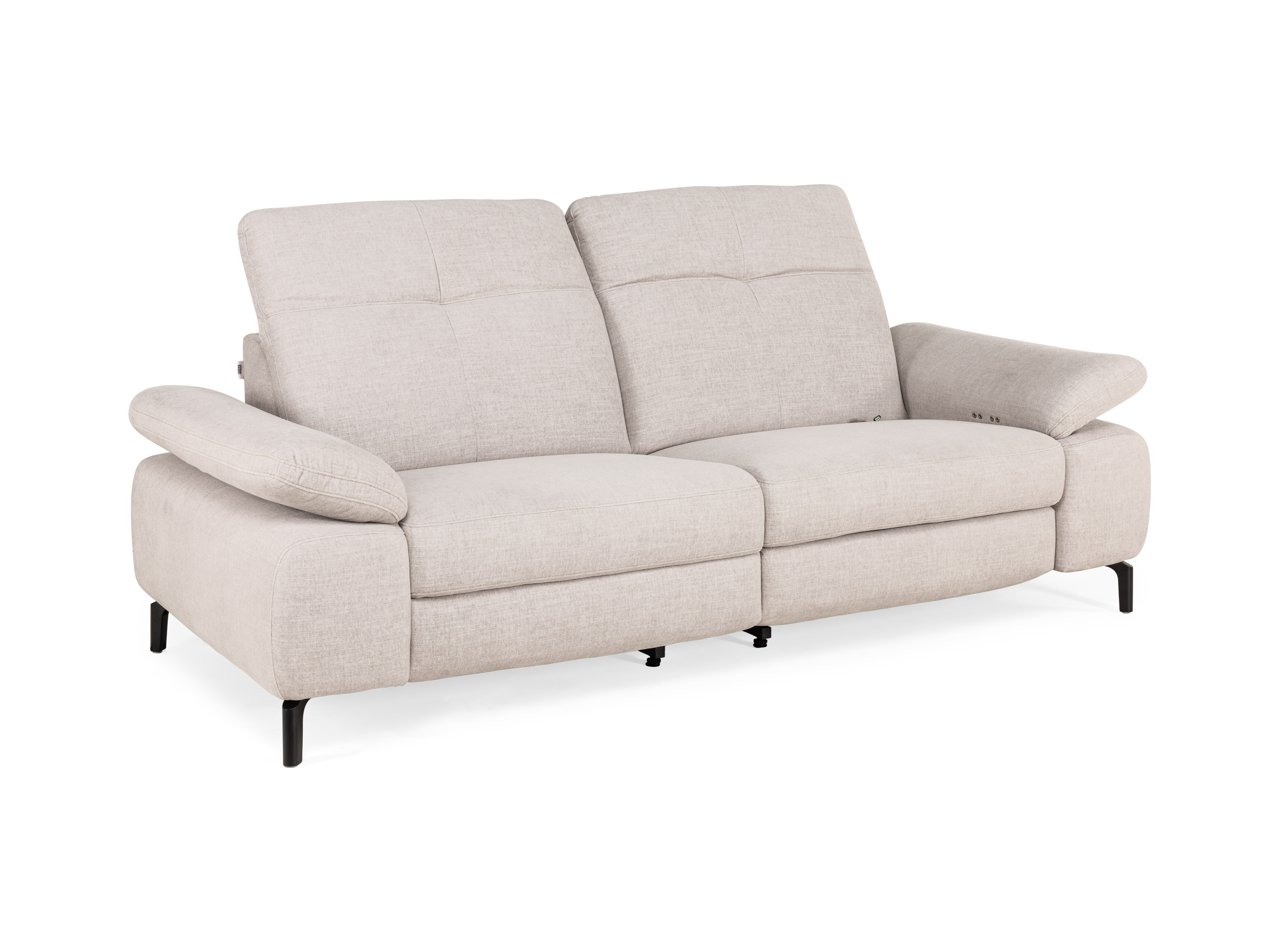 ROM Davis 2,5-zit met elektr. relaxen beige stof