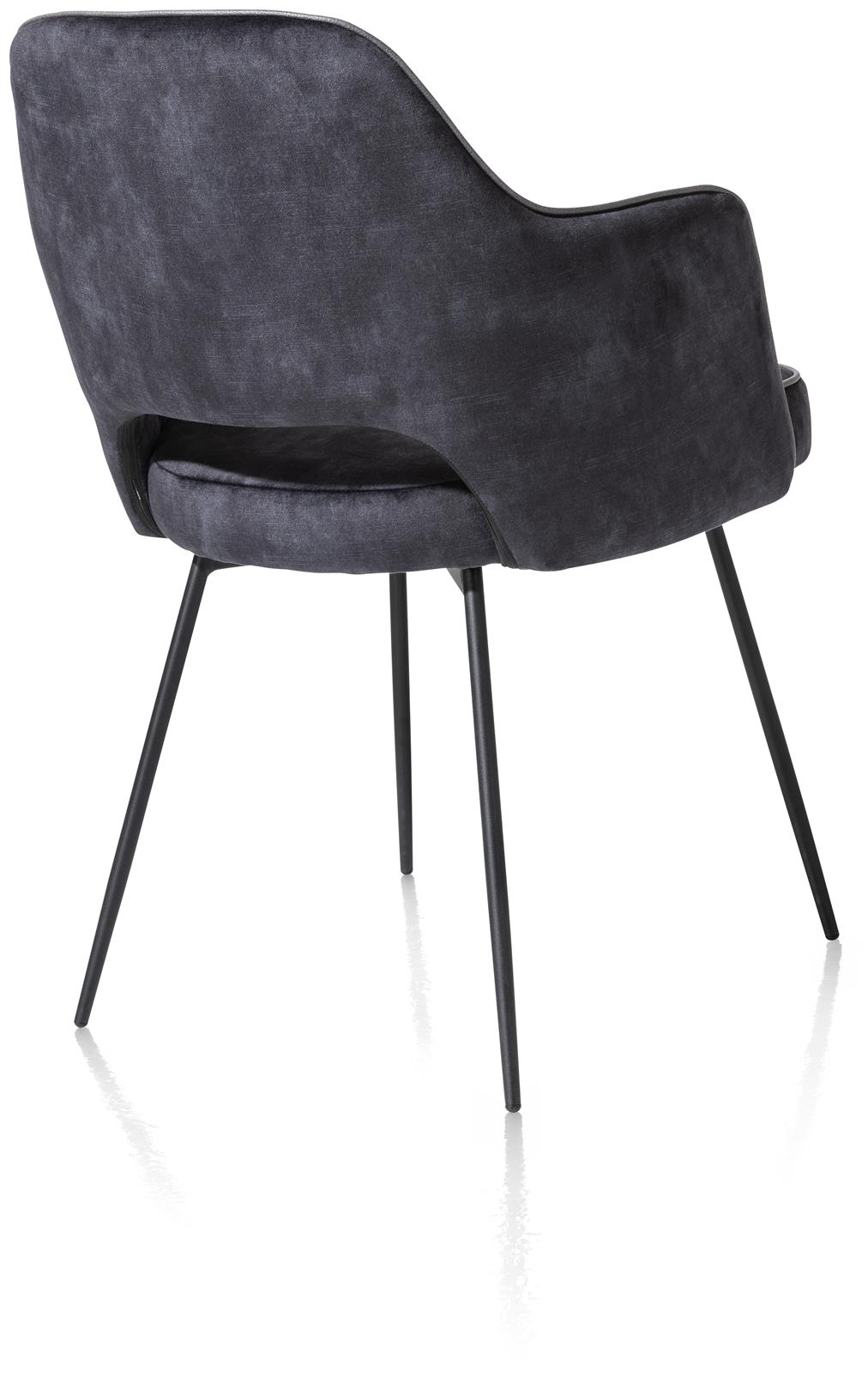 Xooon armstoel Benton zwart velours