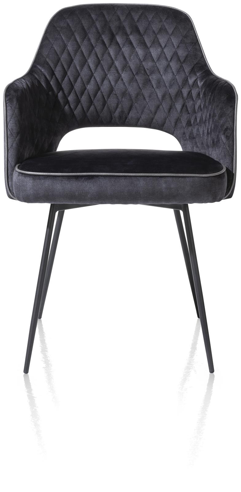 Xooon armstoel Benton zwart velours