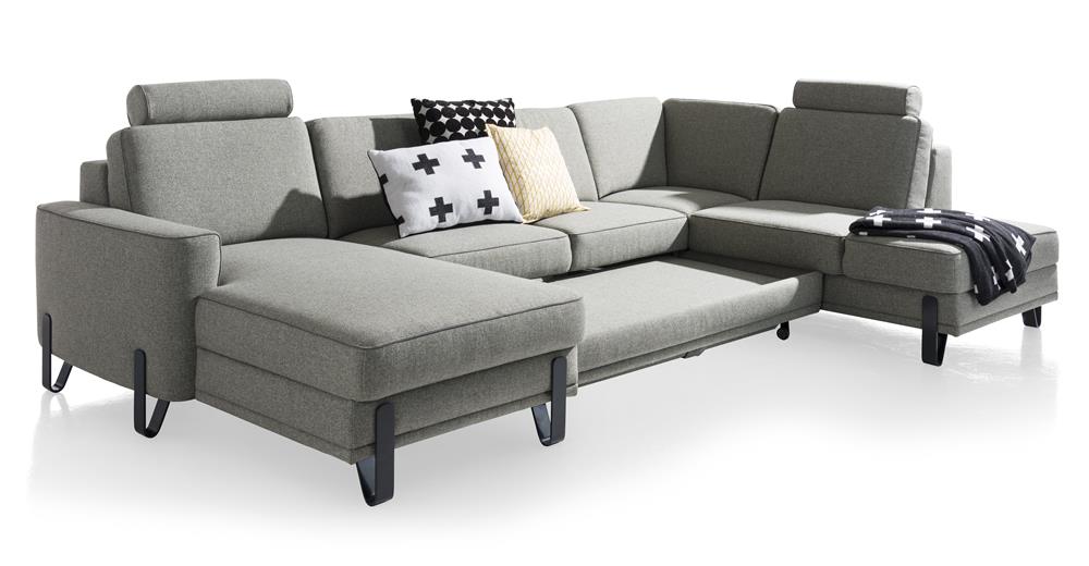 Xooon Denver U-zetel grijze stof